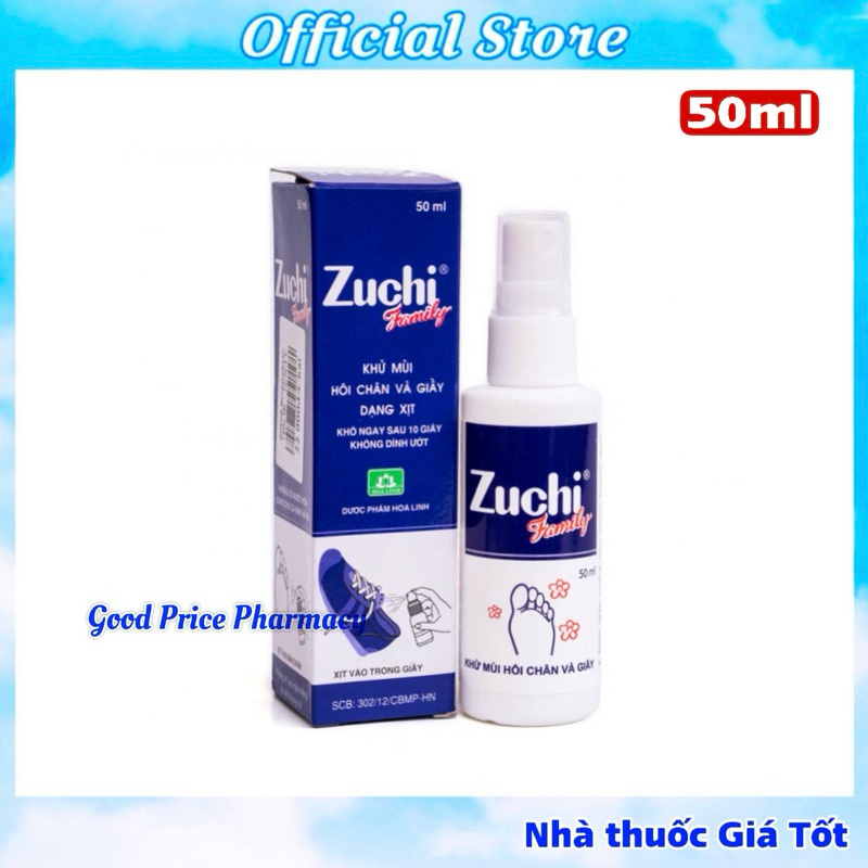 Xịt Khử Mùi Hôi Chân Và Giày ZUCHI FAMILY 50ml | Shopee Việt Nam