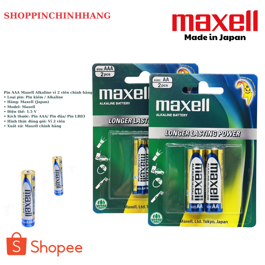 Hộp 10 vỉ pin Maxell AAA chính hãng | Shopee Việt Nam