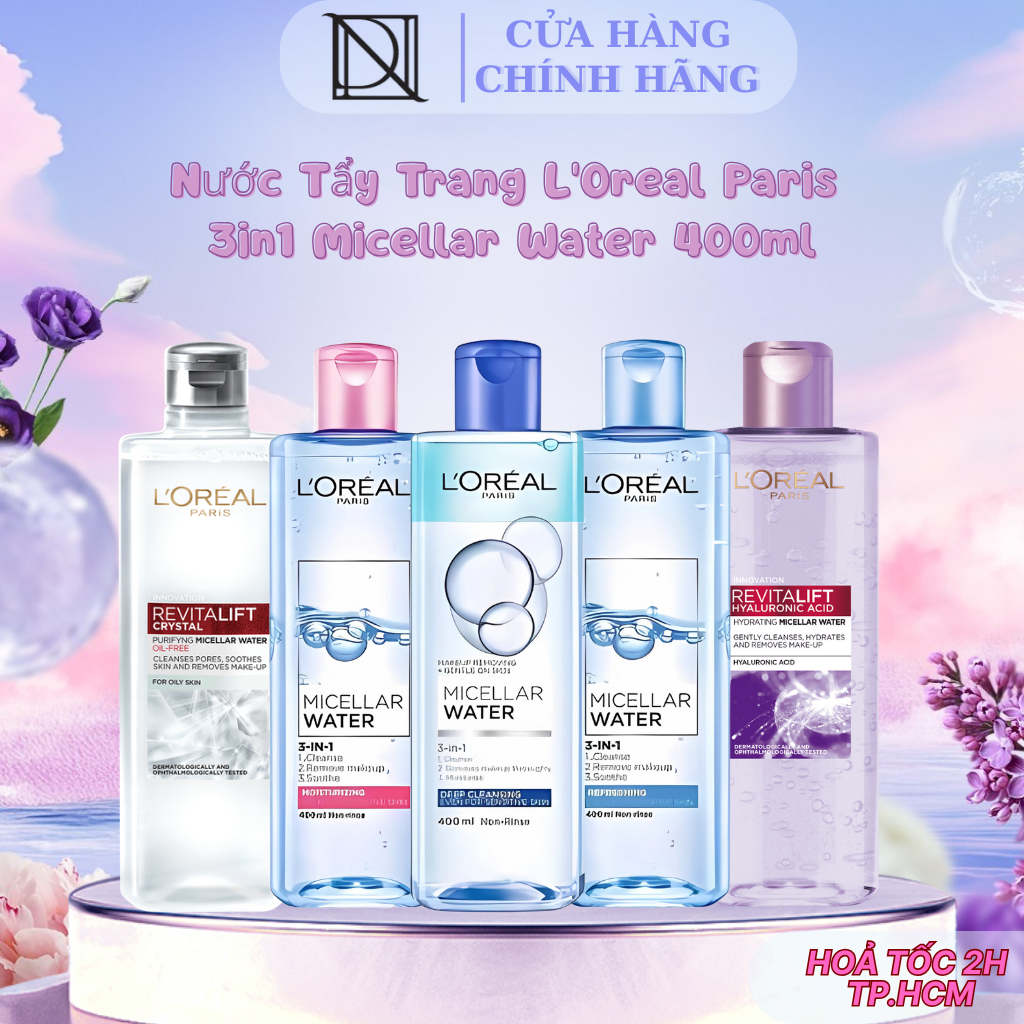 Nước Tẩy Trang L'oreal Paris Dành Cho Da Dầu, Da Nhạy Cảm, Làm Sạch Trang Điểm Micellar Water ...