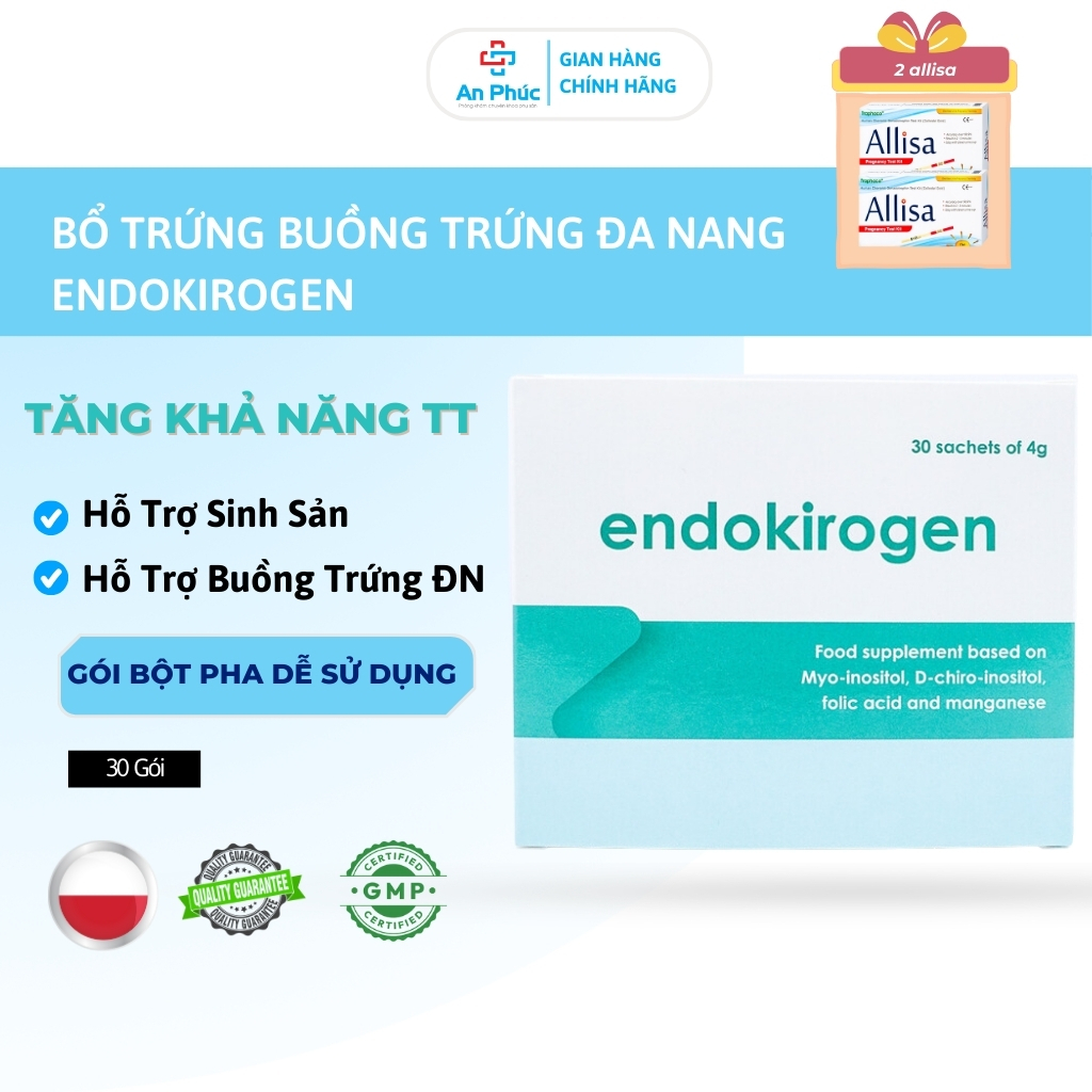 Bổ Trứng ENDOKIROGEN - Tăng Khả Năng Thụ Thai, Buồng Trứng Đa Nang, Hỗ ...