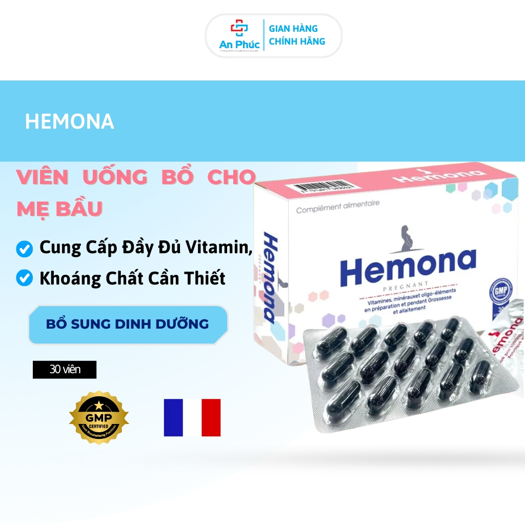 Viên Uống Bổ Bầu HEMONA - Bổ Sung DHA, EPA, Vitamin và Khoáng Chất Cần ...