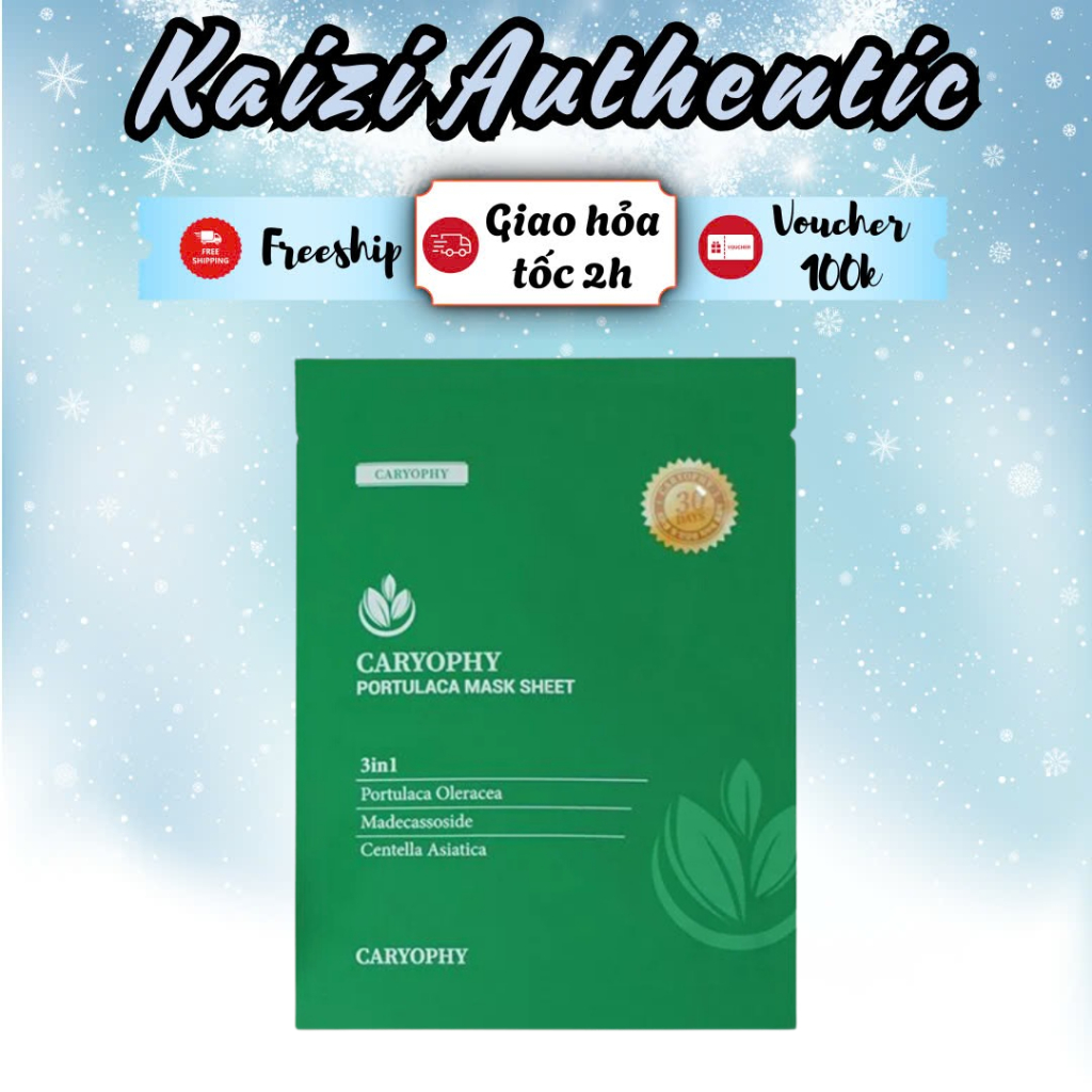 Mặt Nạ Caryophy Portulaca Mask Sheet Giảm Mụn Mờ Thâm Dưỡng Ẩm - 𝐋𝐞̉ 𝟏 ...