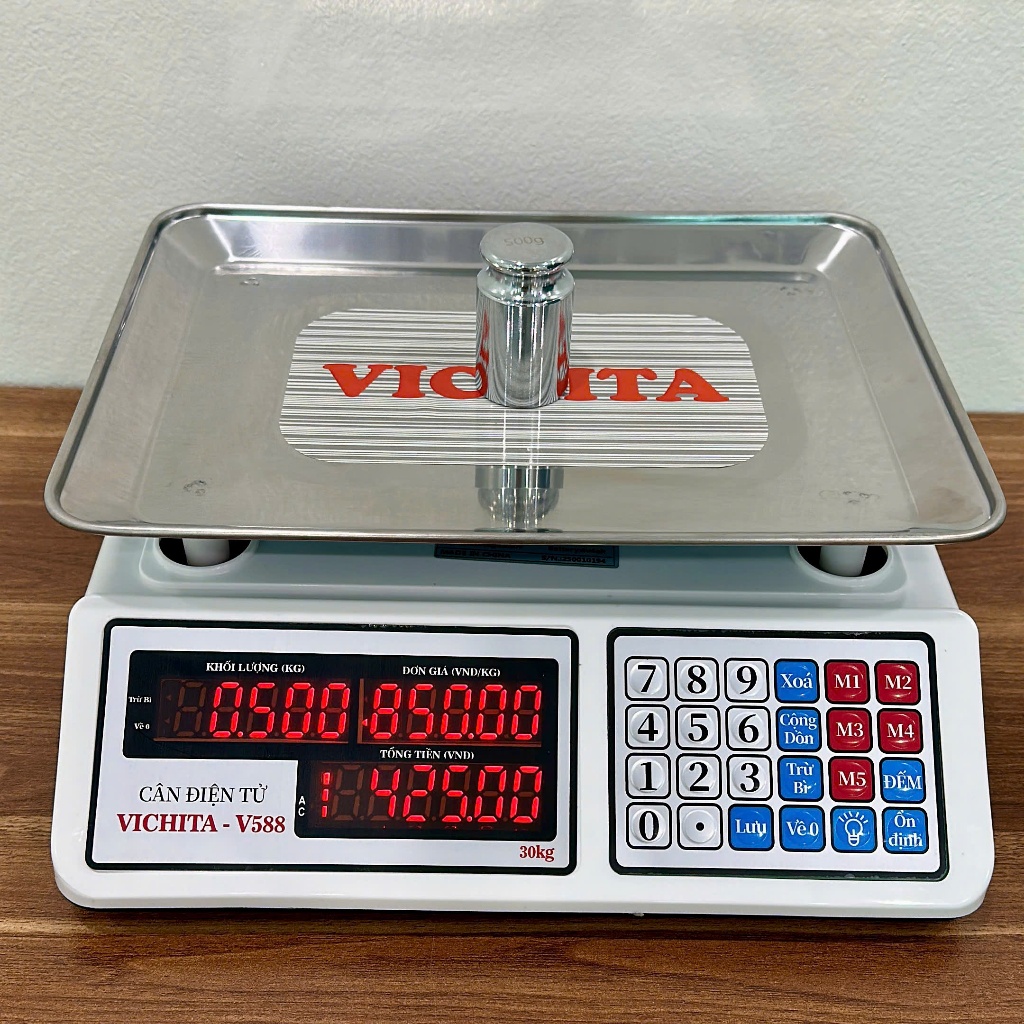 Cân Điện Tử 30Kg VICHITA - V588, Cân thực phẩm đồ ăn, hàng hóa, Cân nông sản, trái cây các loại ...