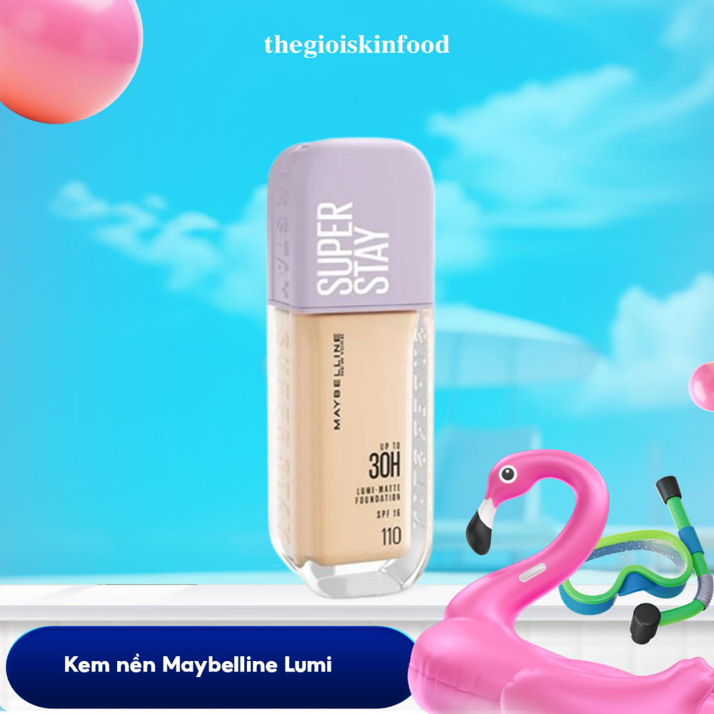 Kem Nền Bắt Sáng, Che Phủ Maybelline Super Stay Up To 30H Lumi-Matte Foundation SPF16 PA+++ 35ml ...