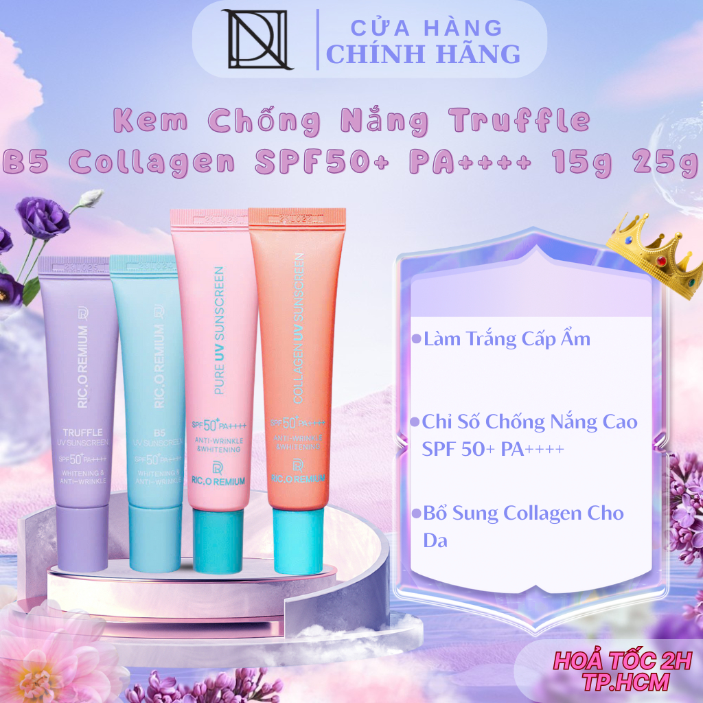 Kem Chống Nắng Bổ Sung Truffle B5 Collagen SPF50+ PA++++ 15g 25g ...