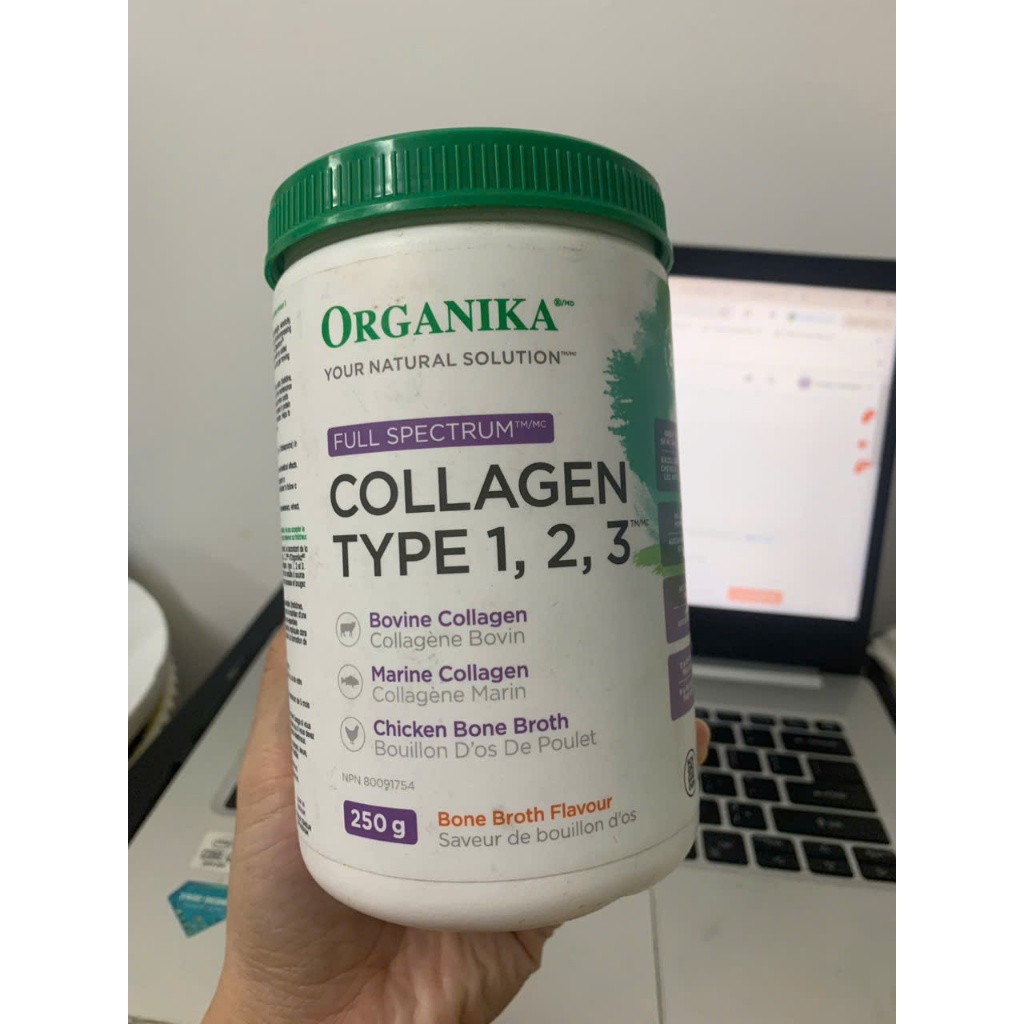 Collagen tổng hợp Organika full spectrum collagen type 1,2,3, hộp 250G ...