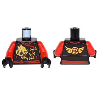 Lego Ninjago Black Torso Ninjago Robe with Gold Lion, Wings Kai ...