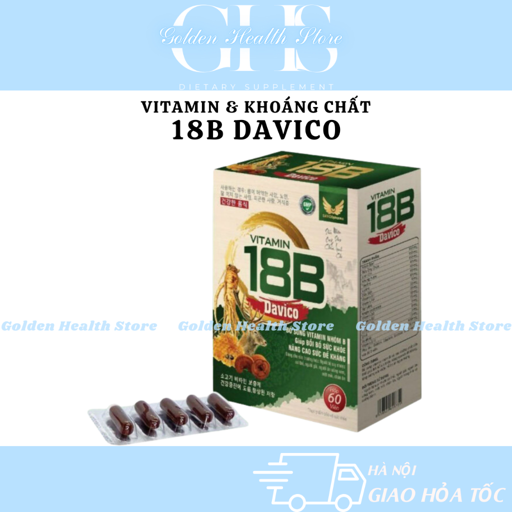 ⭐ Viên ăn ngon Vitamin 18B Davico, hỗ trợ nâng cao sức đề kháng, tăng cường sức khỏe | Shopee ...