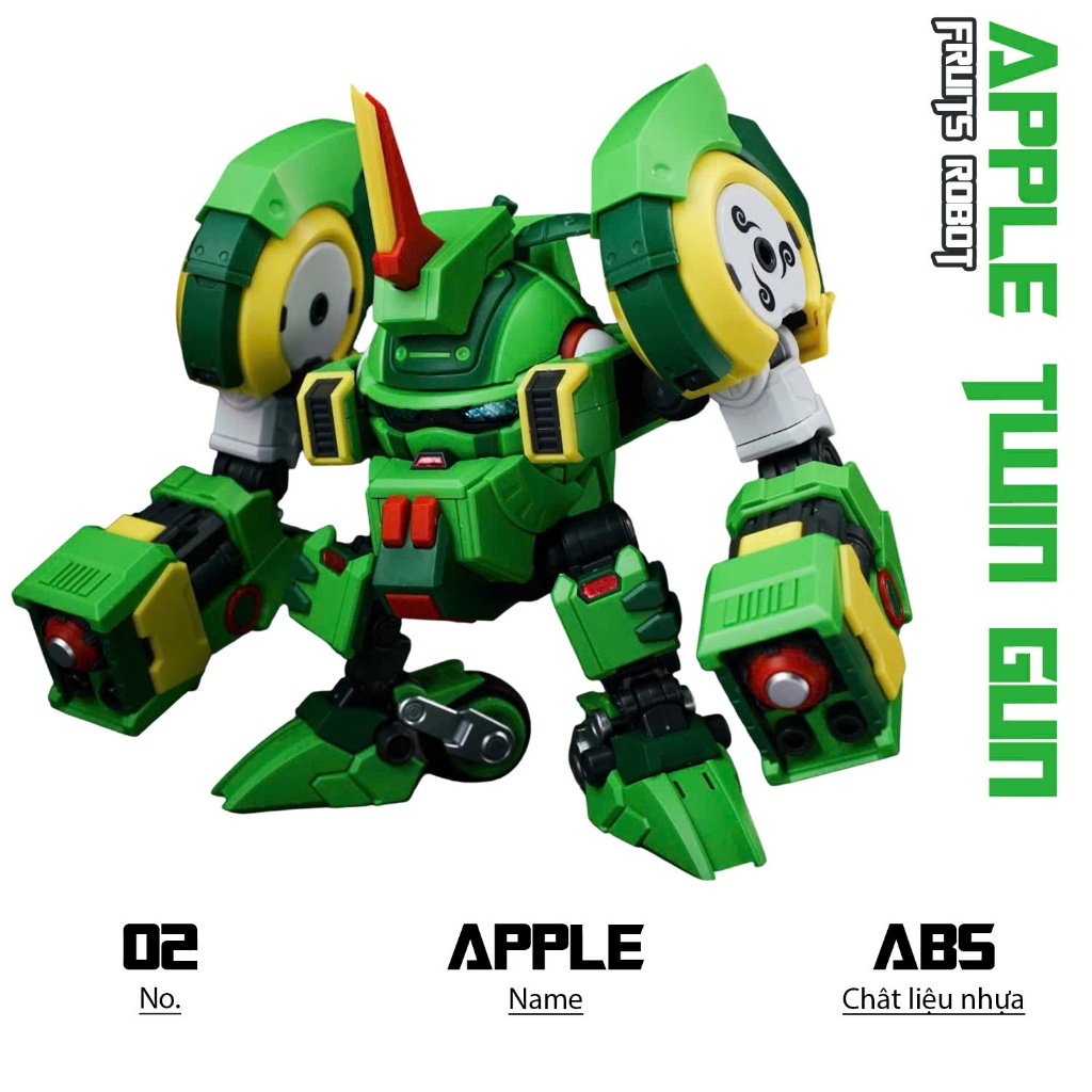 Mô hình Táo ngố Robot Trái cây, Mecha Fruits, Đồ chơi lắp ráp nhựa ...