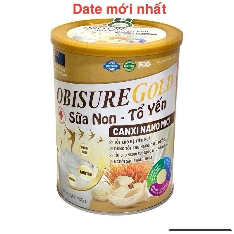 Sữa Hạt Xương Khớp Obisure Gold (lon 900g) Sữa Non Tổ Yến - Canxi Nano ...