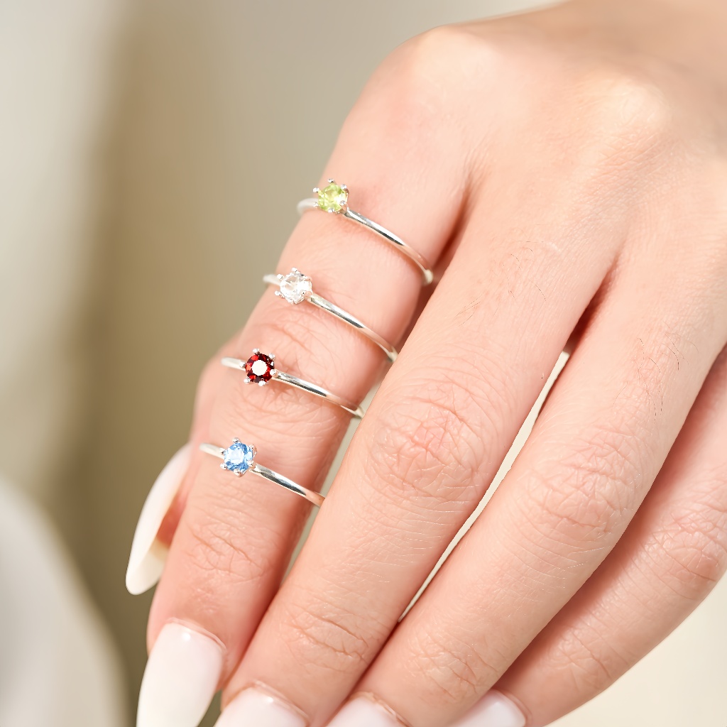 Nhẫn Bạc S925 D'LEE Đính Đá Thiên Nhiên Minimal Facet Lấp Lánh Thanh Lịch Tinh Tế NH01 | Shopee ...