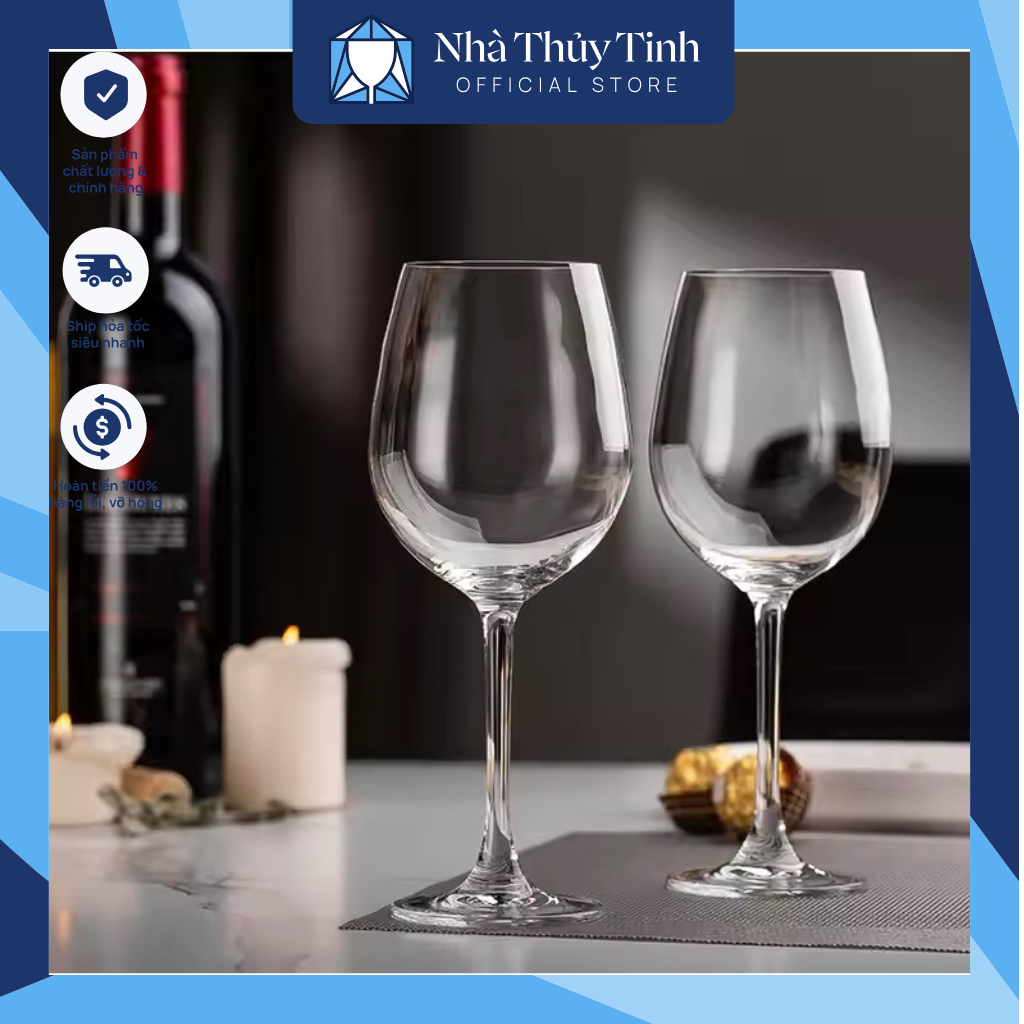 Ly rượu vang pha lê DELIGLASS EJ5202 – 450ml | Dành cho rượu vang đỏ ...