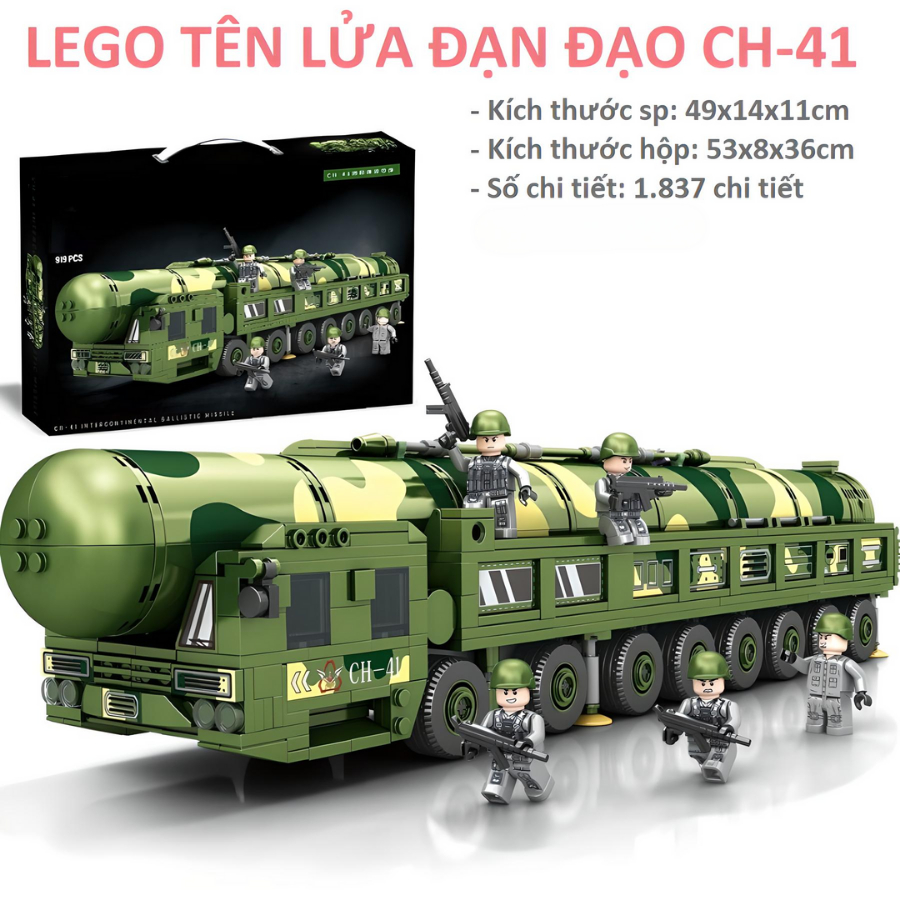 LEGO Mô hình Lắp ghép Xe phóng tên lửa hành trình CH - 41 gồm 1.837 chi ...