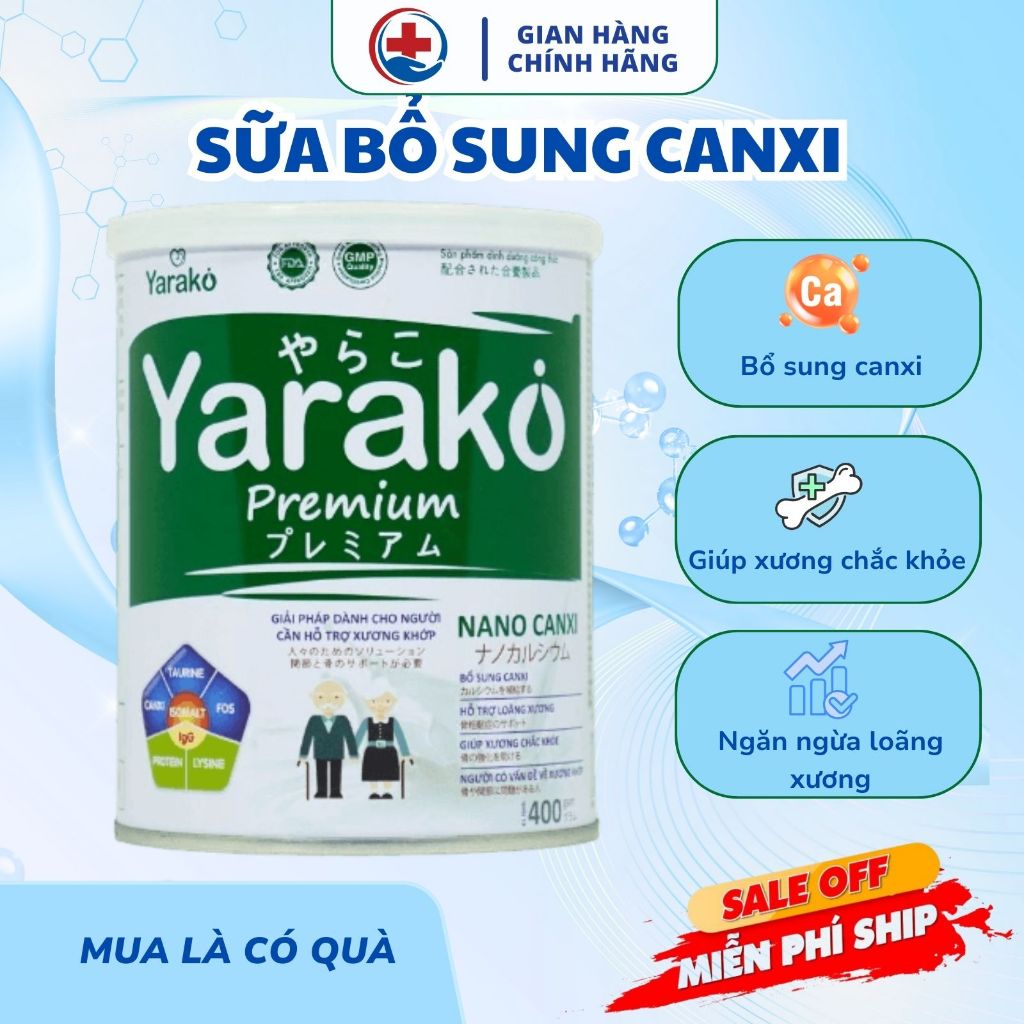 Sữa CANXI Cho Người Già YARAKO PREMIUM NANO CANXI_Ngừa Loãng Xương_Giúp Xương Chắc Khỏe Chính ...