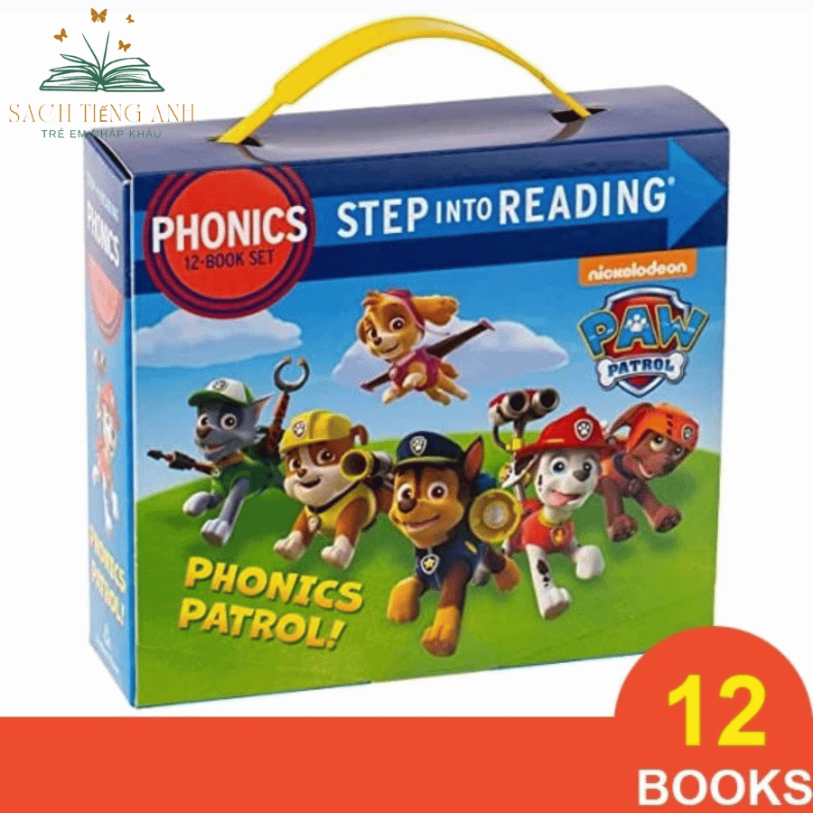 Sách Step Into Reading - Phonics Patrol 12 books, full hộp, Paw Patrol ...