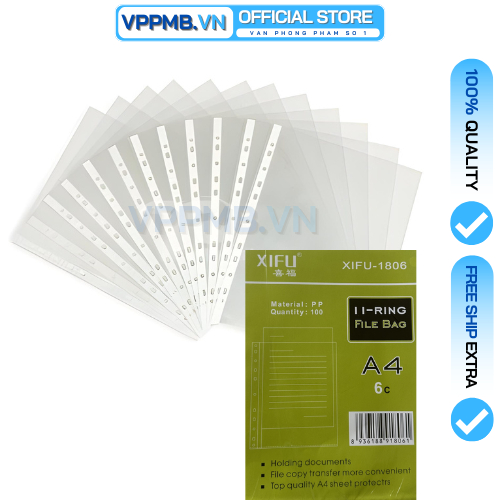 Tập 100 Chiếc Sơ Mi Lỗ XIFU 6C Siêu Dày, Túi Đựng Tài Liệu Có Lỗ ...
