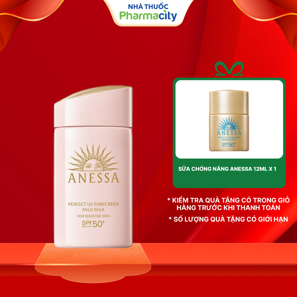 Sữa chống nắng dịu nhẹ cho da nhạy cảm Anessa Perfect UV Sunscreen Mild Milk 60ml | Shopee Việt Nam