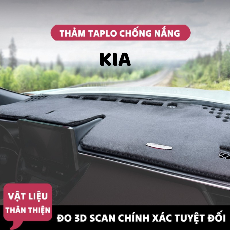 Thảm taplo Kia MORNING, Soluto, Sportage, Carens, Rondo Nhung lông Cừu và Da Cacbon | Shopee ...