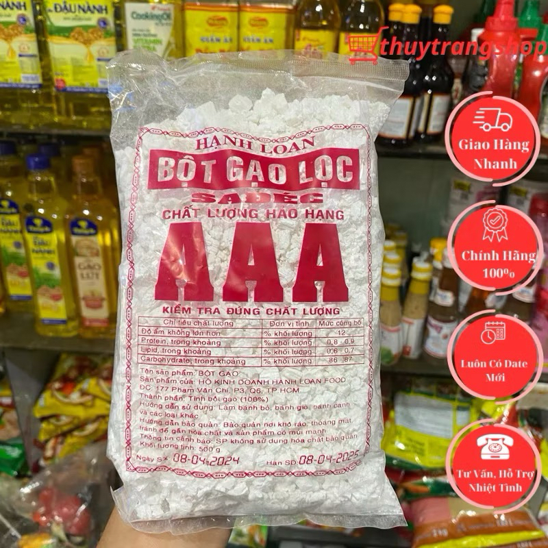 Bột Gạo Lọc Sa Đéc AAA Gói 500g | Shopee Việt Nam