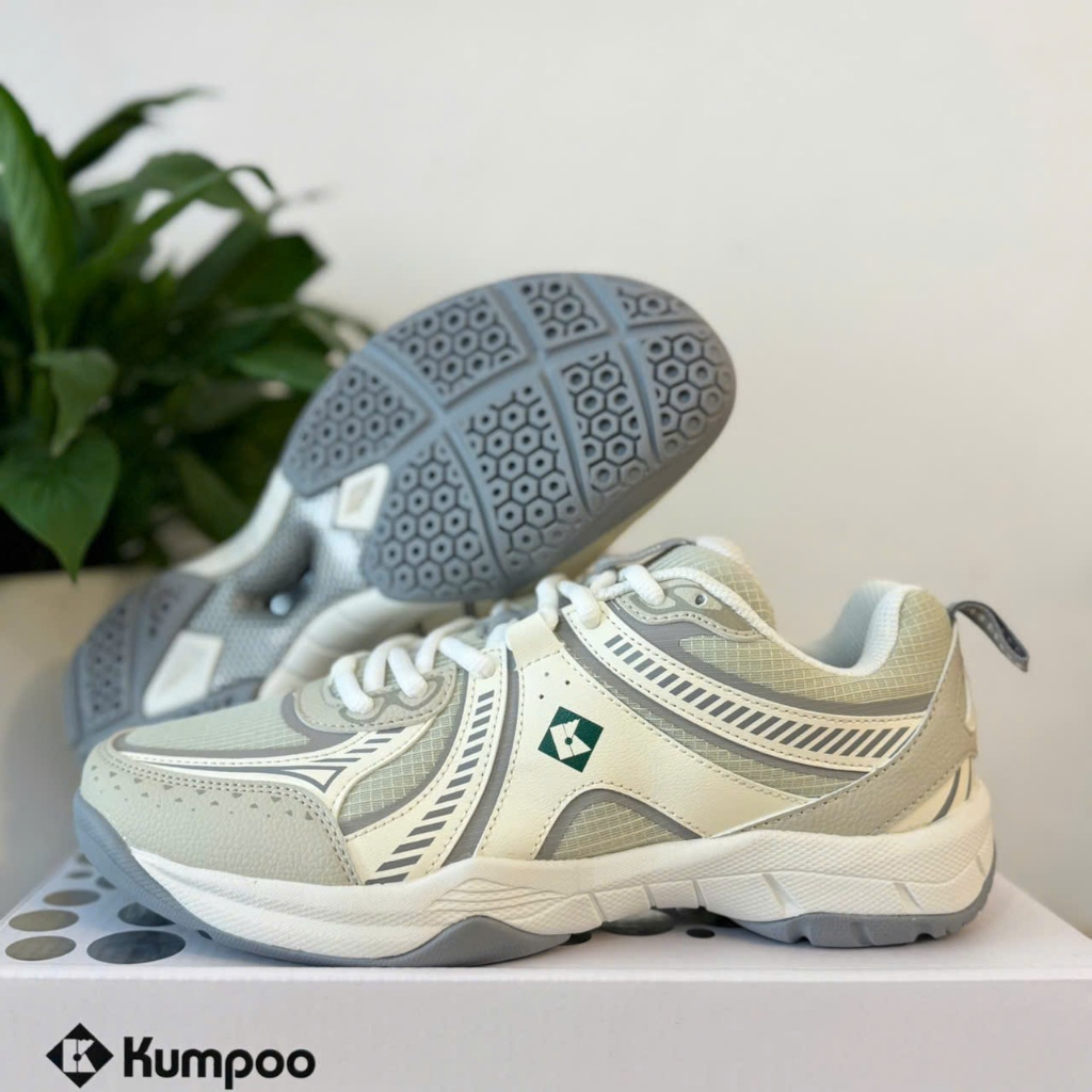 Giày Kumpoo E305 (Cầu lông, pickleball, bóng chuyền nam) màu kaki | Shopee Việt Nam