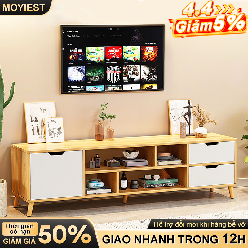 MY Kệ Tivi Tủ Tivi Để Sàn Nhà Chất Liệu Bằng Gỗ Cao Cấp Có Ngăn Kéo Có thể chịu được 300KG Hiện ...