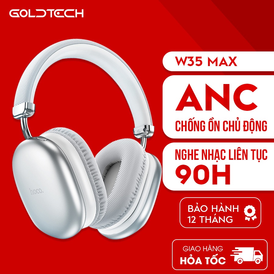 Tai nghe bluetooth chụp tai Hoco W35 Max nghe nhạc 90h tích hợp micro nghe gọi, hỗ trợ thẻ nhớ ...