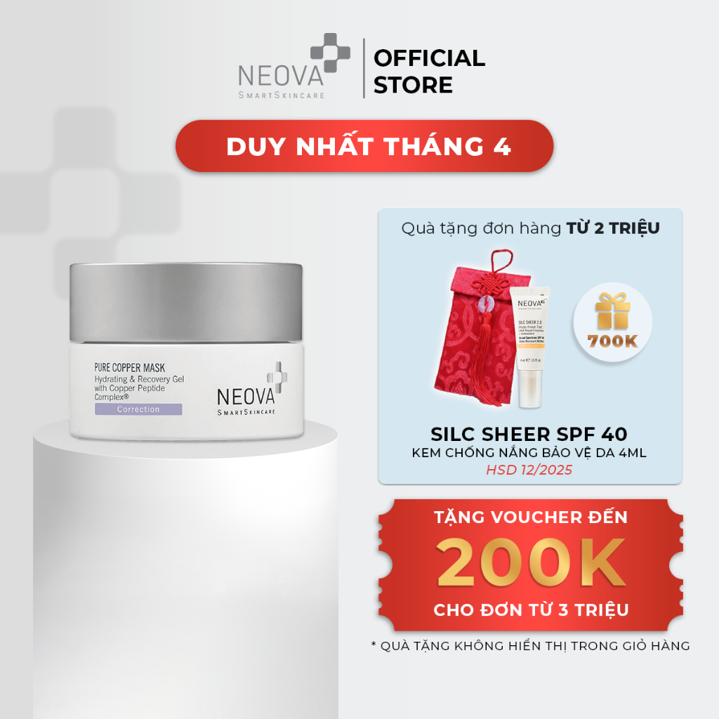 Mặt nạ phục hồi, cấp ẩm cho da Neova Pure Copper Mask 50ml | Shopee ...