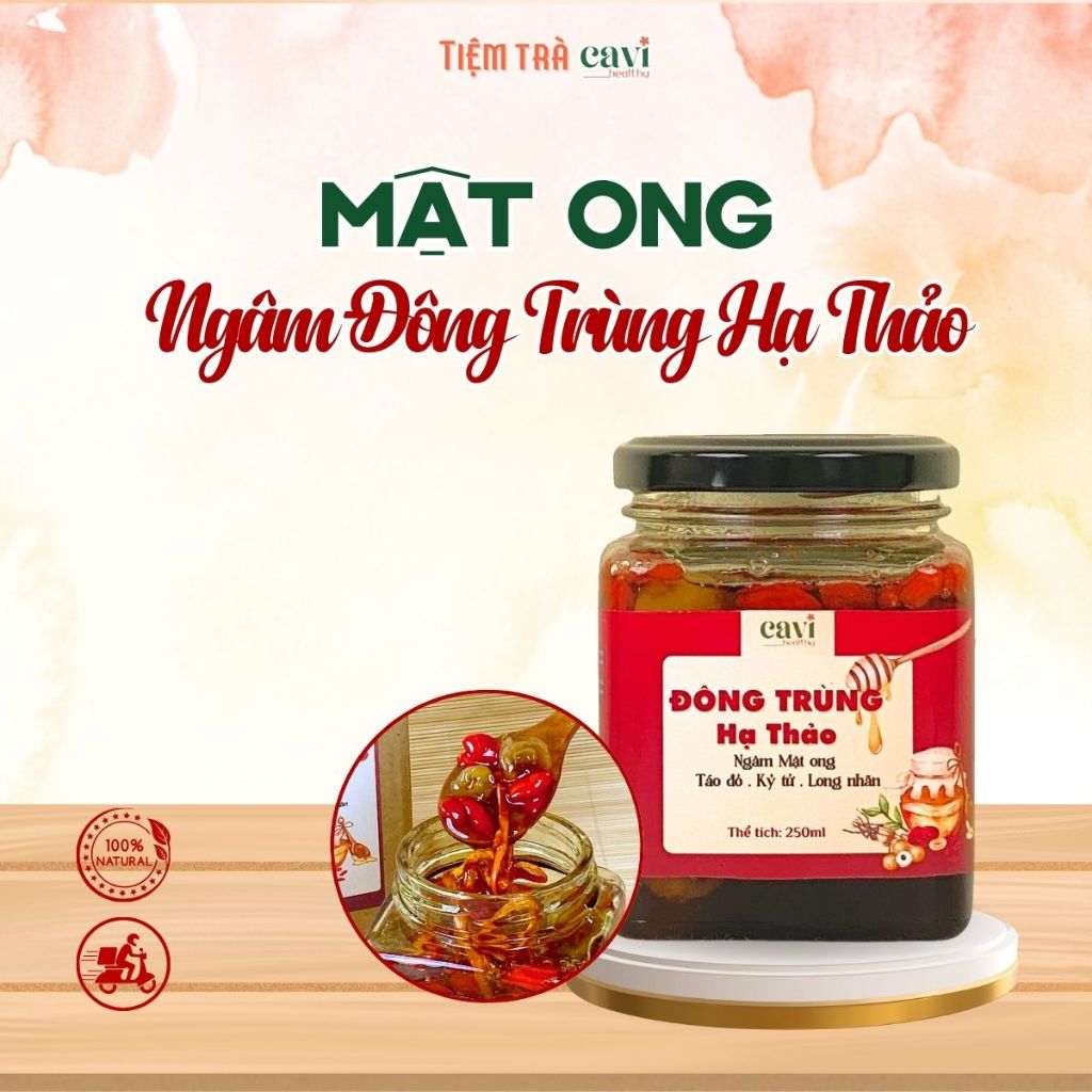 Mật Ong Ngâm Đông Trùng Hạ Thảo Nguyên Chất, Táo Đỏ, Kỷ Tử, Cải Thiện ...