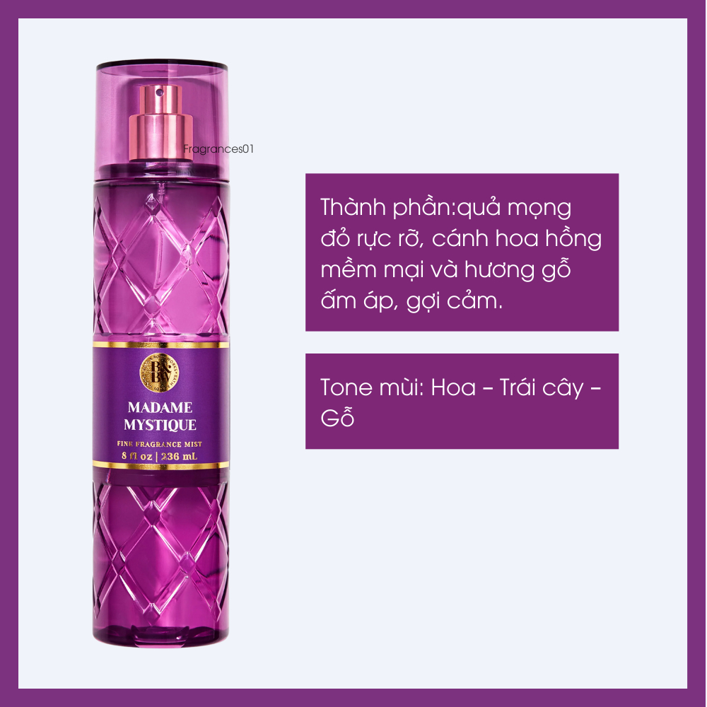 Mist Xịt Toàn Thân Khử Mùi BBW Madam Mystique 236ml từ Mỹ | Shopee Việt Nam