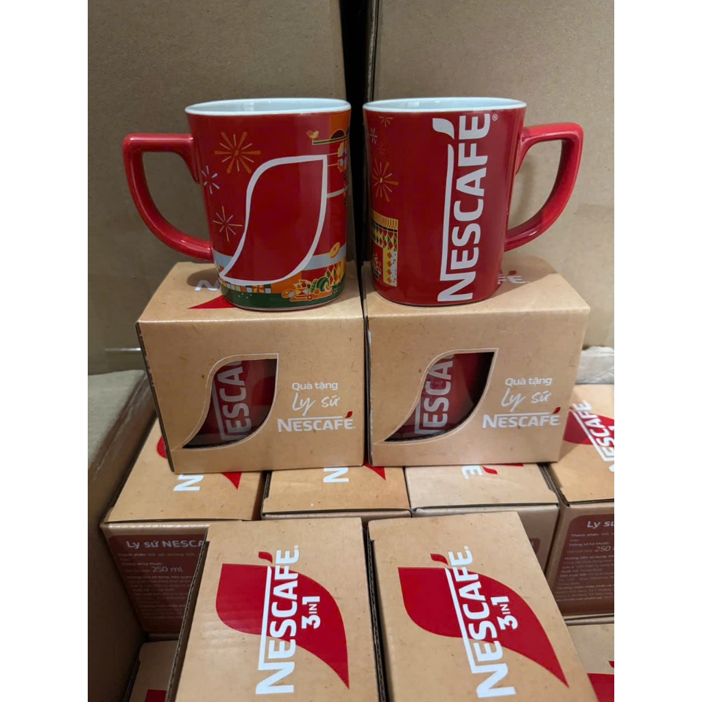 Combo 02 Ly Sứ Nescafe Ly Siêu Dày Chịu Nhiệt Tốt 250ml | Shopee Việt Nam