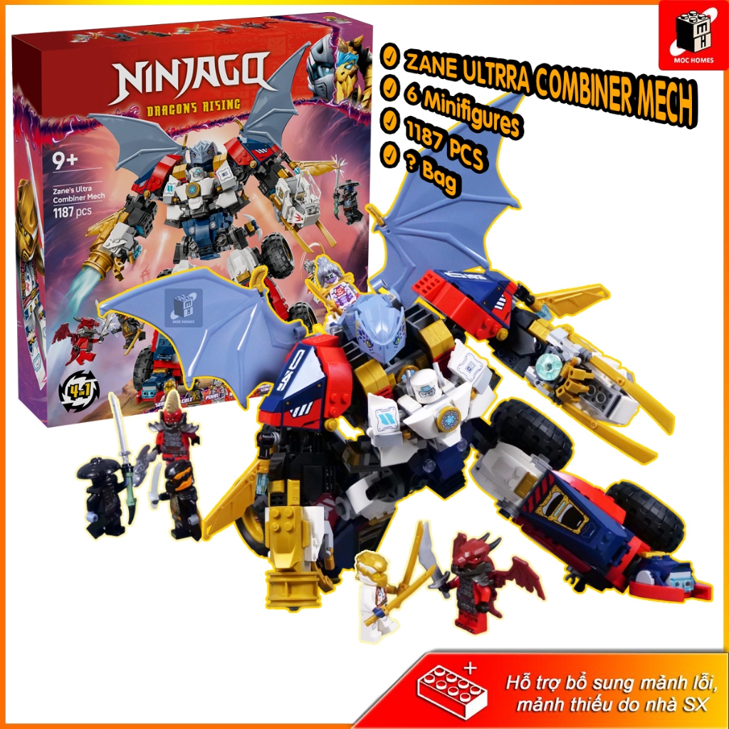 [Sẵn hàng] Đồ chơi lắp ráp Ninja go Mech kết hợp của Zane Ultra ...