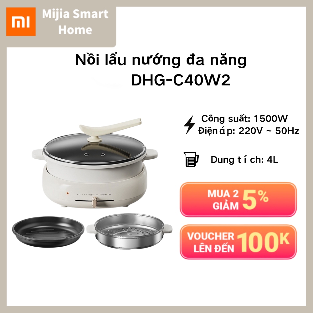 Bộ Nồi Lẩu Nướng 3 khay 3in1 DHG-C40W2 Dung tích 4L- Hàng Chính Hãng | Shopee Việt Nam