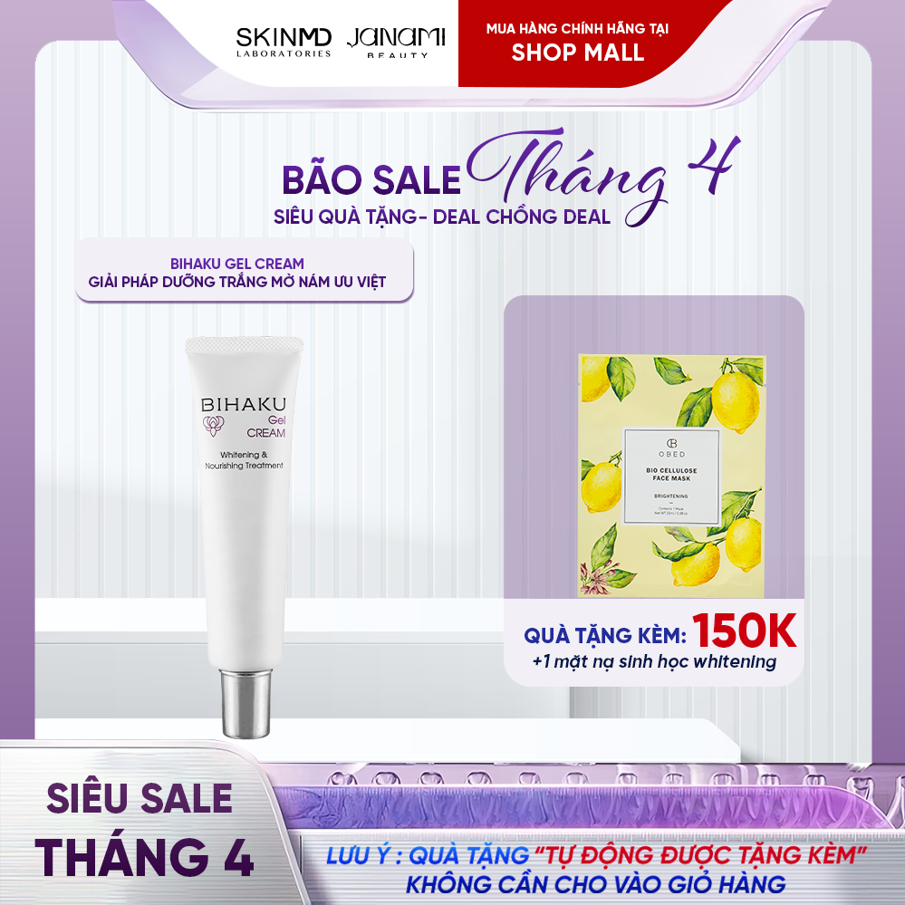 Kem dưỡng trắng mờ nám Bihaku Gel Cream 30g | Shopee Việt Nam