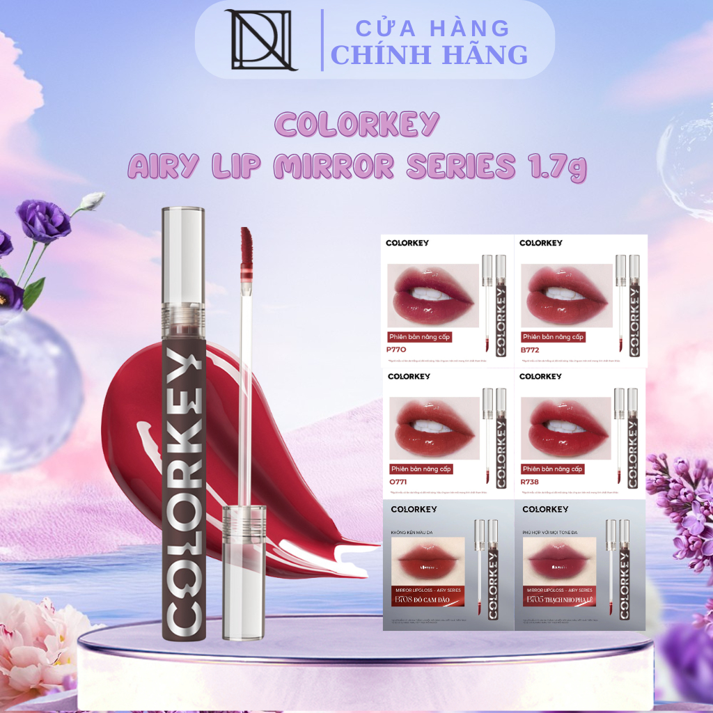 Son Tint Gương Bóng Bền Màu, Lâu Trôi Colorkey Airy Lip Mirror Series 1.7g | Shopee Việt Nam