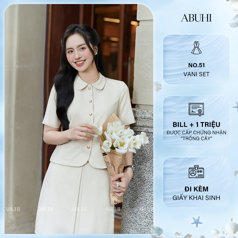 Set Vani Trắng Kem - Áo Nữ Cổ Sen Kiểu Phối Chân Váy Ngắn Thanh Lịch ...