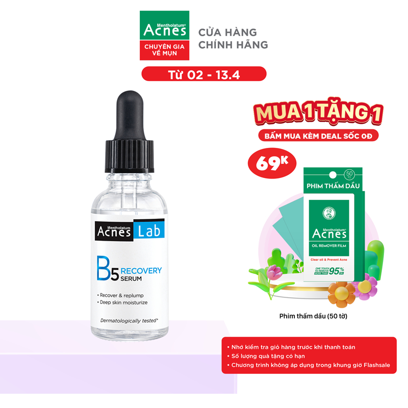 Serum dưỡng ẩm chuyên sâu, làm dịu da Acnes Lab B5 Recovery Serum 25ml ...