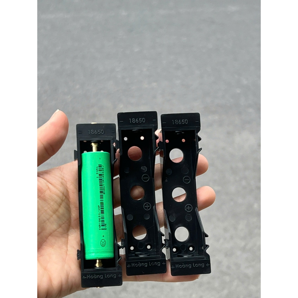 Khay pin 18650 VIP ( khay đơn) - ( Đã Bao Gồm Chốt Đồng Mạ NiKen ...