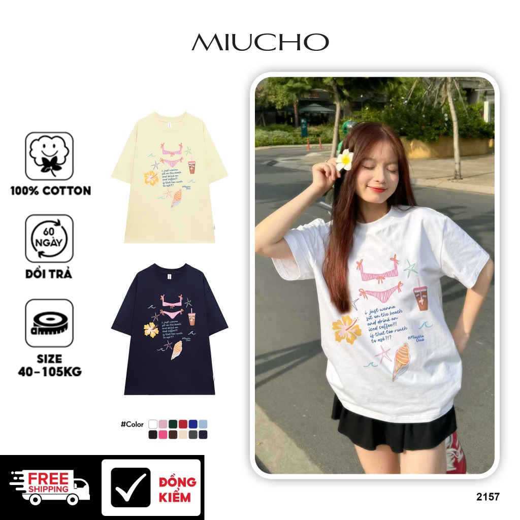 Áo thun hè local brand Miucho BST cổ tròn chất vải cotton 4c co giãn ...