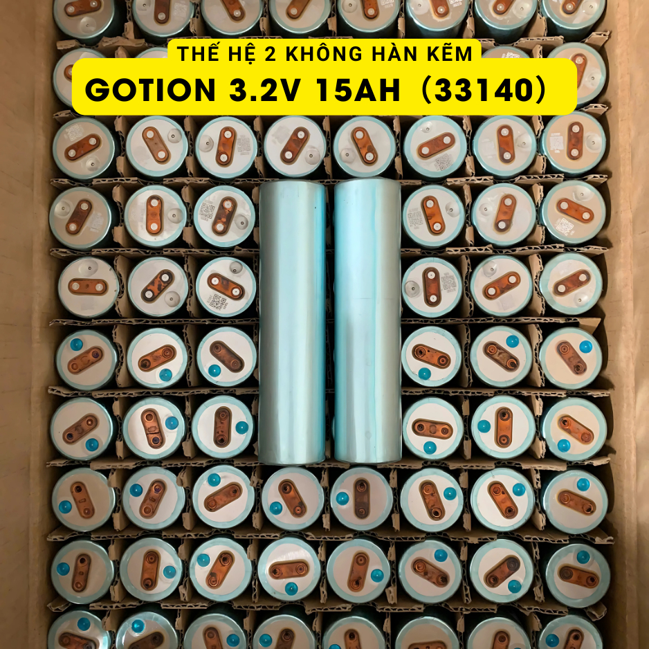 Pin lithium Gotion 3.2V 15Ah 33140 thế hệ thứ 2 không hàn kẽm - Tặng ...