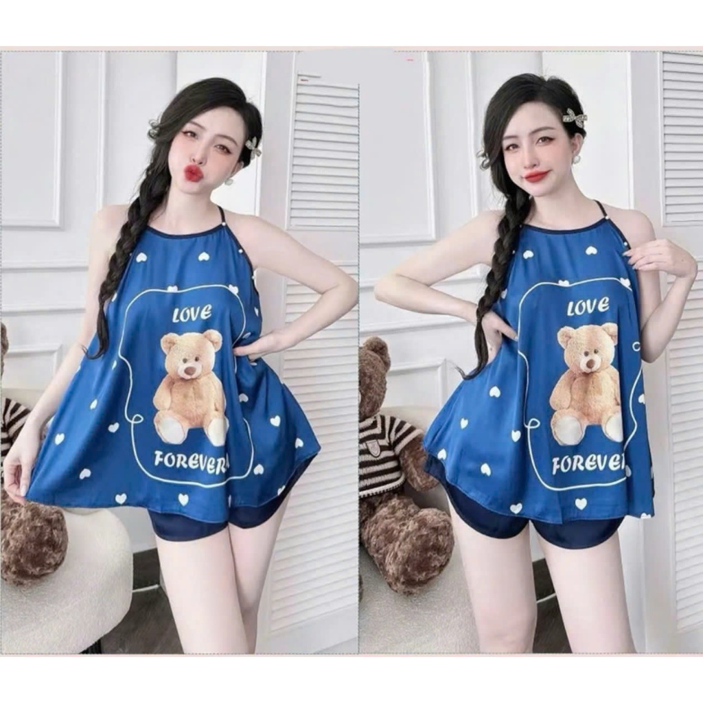 ĐỒ BỘ LỤA ĐÙI DÂY NƠ 3 SIZE TỪ 43-68KG TÙY CHIỀU CAO | Shopee Việt Nam