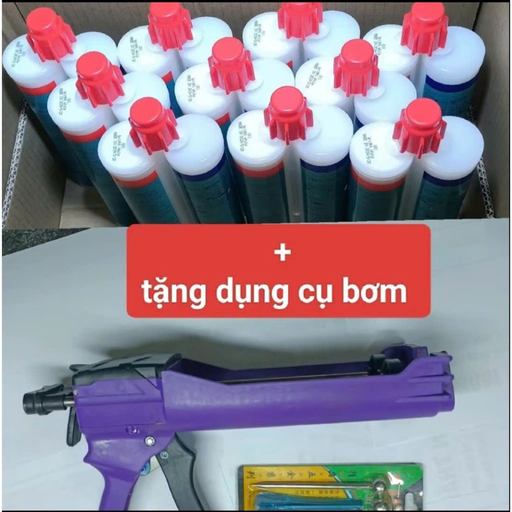 Combo 10 chai keo KGT ( tặng kèm dụng cụ bơm, bộ bi), keo epoxy chà ron ...
