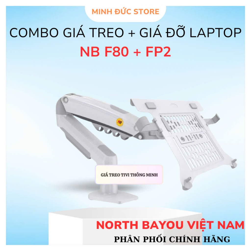 COMBO NB F80 + FP2 10 - 17 inch XÁM / TRẮNG NEW - GIÁ ĐỠ LAPTOP ...