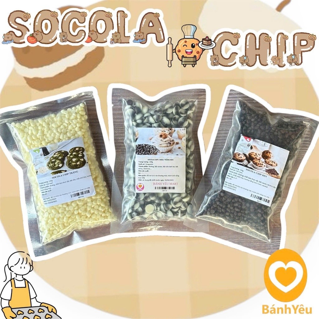 Socola chip (choco chip) đen/trắng/hai màu Grand Place 100g - BK11 ...