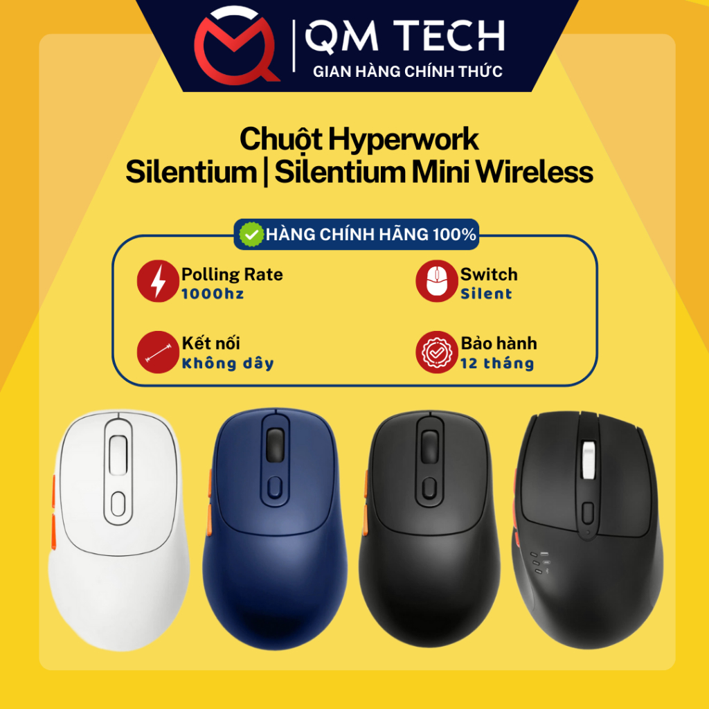 Chuột không dây Hyperwork Silentium / Hyperwork Silentium Mini - QMTECH ...