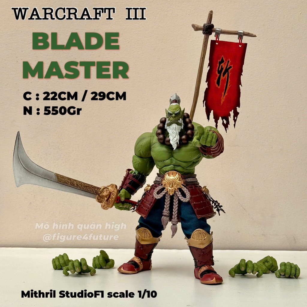 Mô hình có khớp cử động Warcraft 3 Blade Master cao 22cm / 29cm - Mô hình BladeMaster Mithril F1 ...