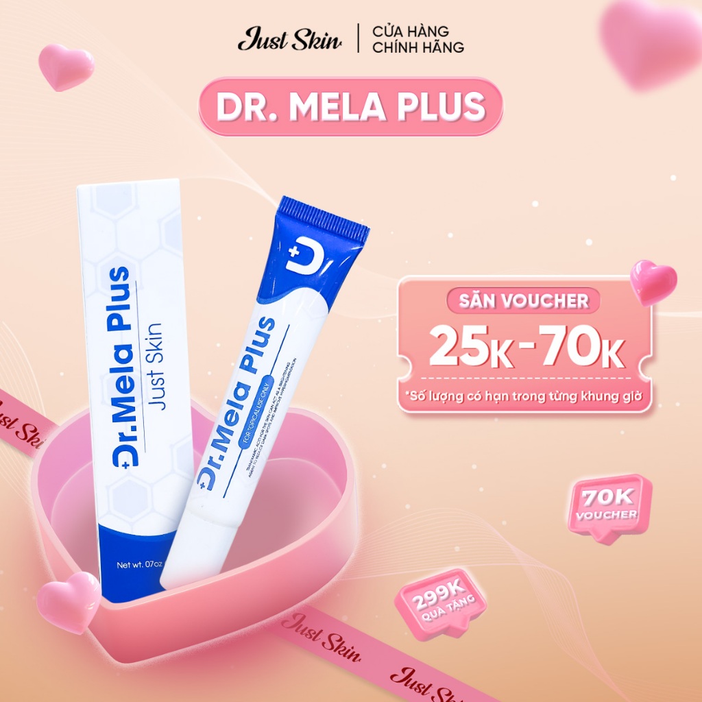 Kem Mờ Nám Dr.Mela Plus JUST SKIN cải thiện thâm nám, tái tạo làn da ...