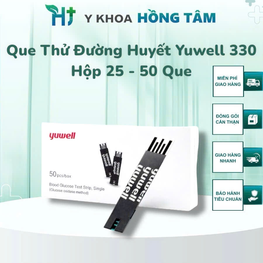 Que Thử Đường Huyết YUWELL Y330, Hộp 25 - 50 Que Rời, Date Mới Nhất | Shopee Việt Nam