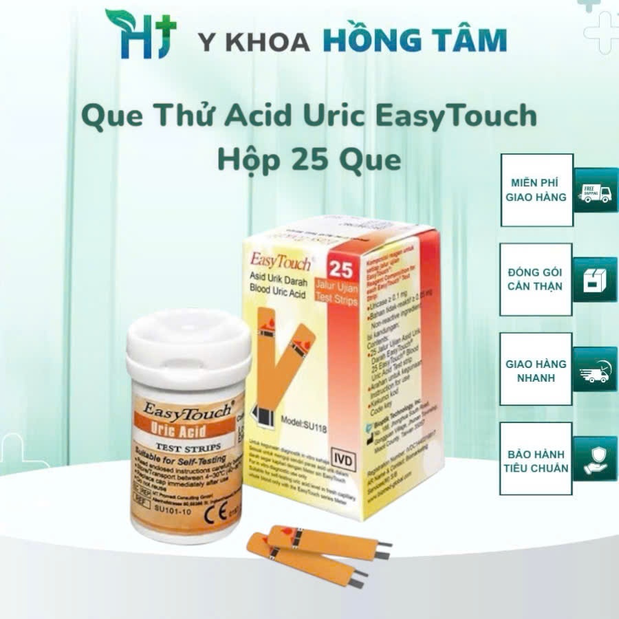 Que Thử Acid Uric EASY TOUCH, Hộp 25 Que, Date Mới Nhất | Shopee Việt Nam