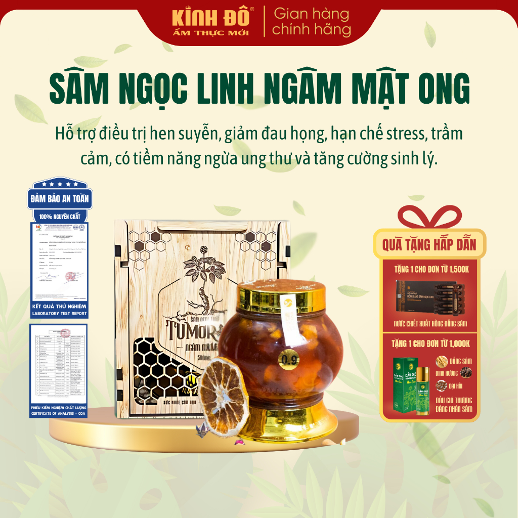 Sâm Ngọc Linh Thái Lát Ngâm Mật Ong TuMơRông KonTum | Tăng Đề Kháng, Hỗ ...
