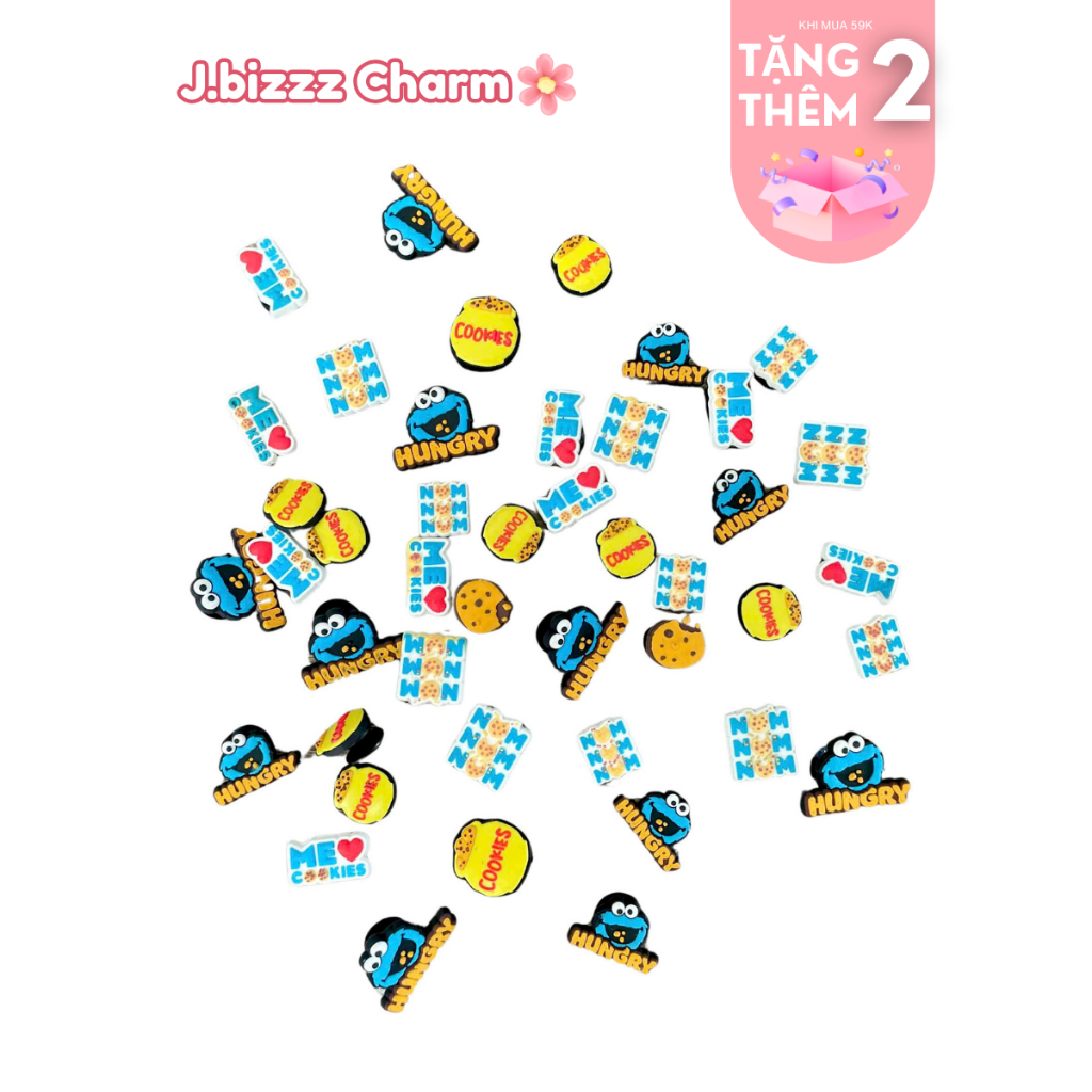 Jibbitz, Charm Hãng Hình Cockie Hungry Monster,Sticker Chủ Đề Trang Trí ...